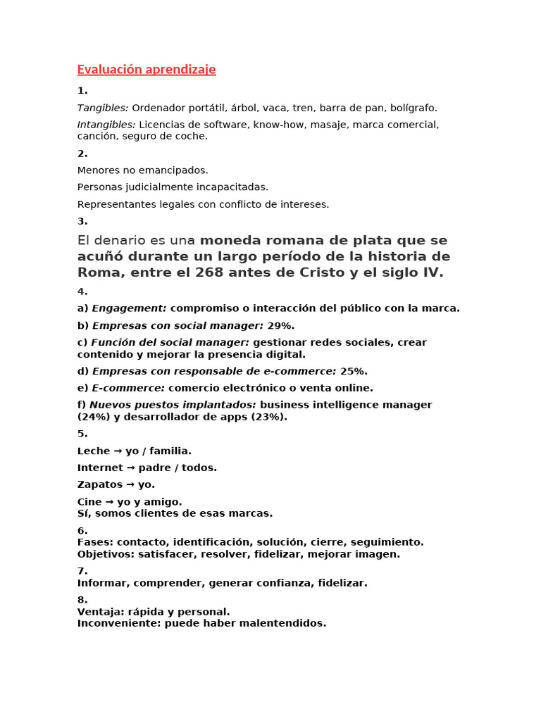 Evaluo Mi Aprendizaje | PDF