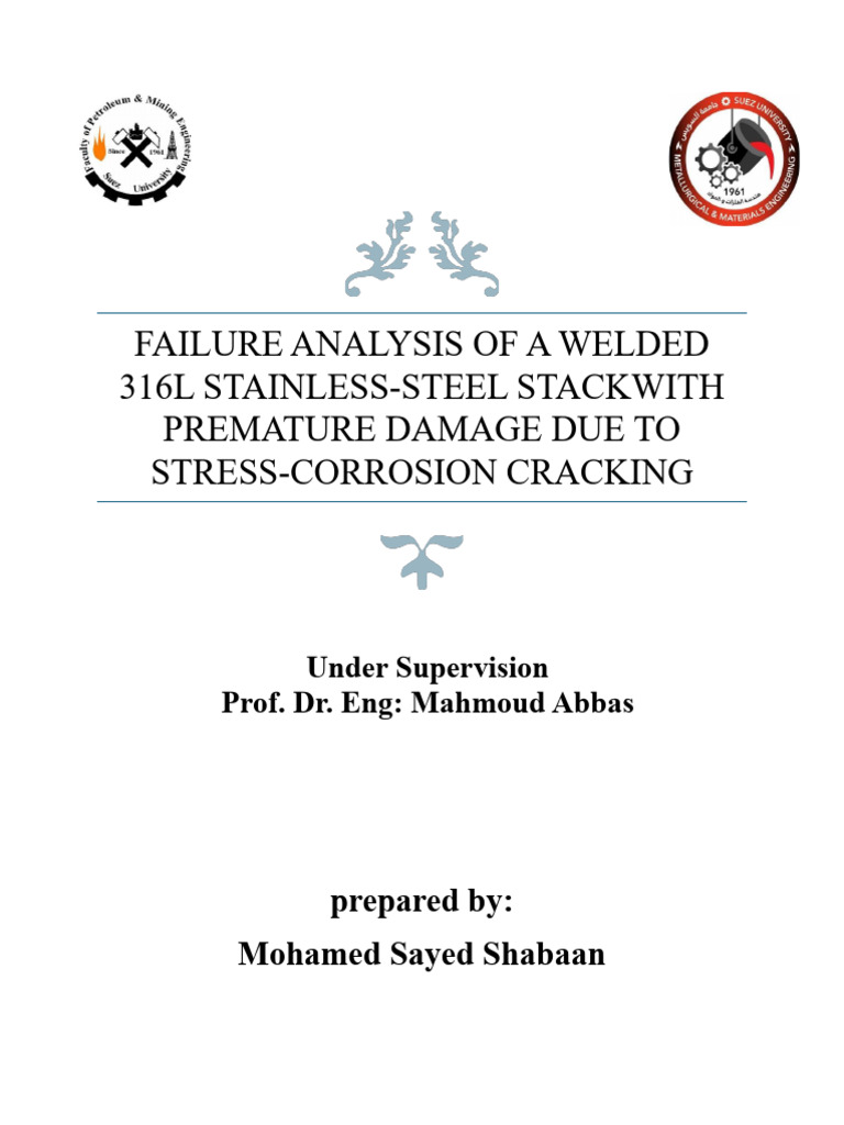 Failure Analysis of 316L Stainless Steel Stack | PDF | Stainless Steel ...