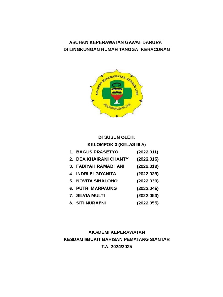 Asuhan Keperawatan Gawat Darurat Keracunan Edit | PDF