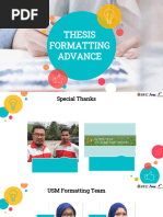 USM Thesis Formatting Guide Template | PDF | Microsoft Word | Software