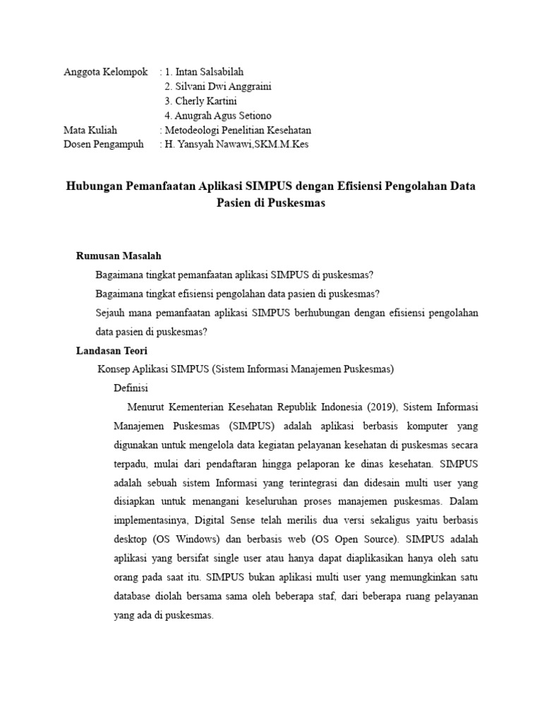 Tugas Kelompok Metopen | PDF