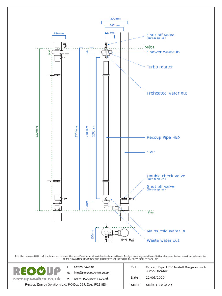 Recoup Pipe HEX Install Diagram | PDF | Gas Technologies | Mechanical ...