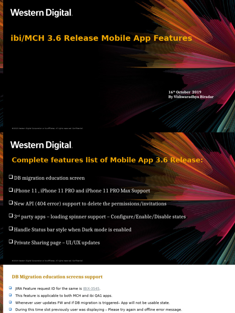 Mobile App Features 3.6 Release - Final | PDF | I Phone | Mobile App