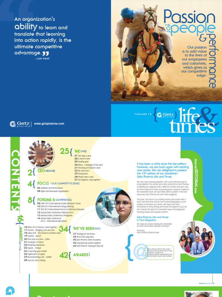 Getz Pharma Life and Times Newsletter Volume 12 | PDF | Employment ...