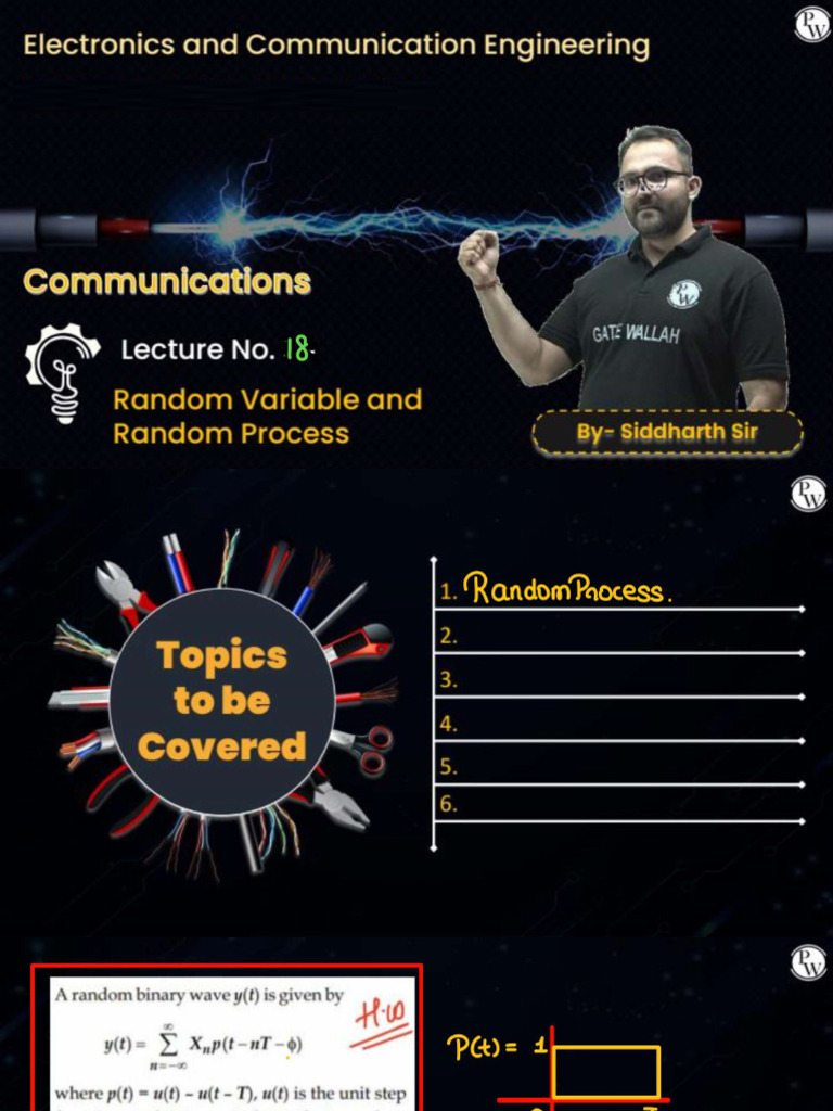 Random Variable and Random Process 18 - Class Notes | PDF