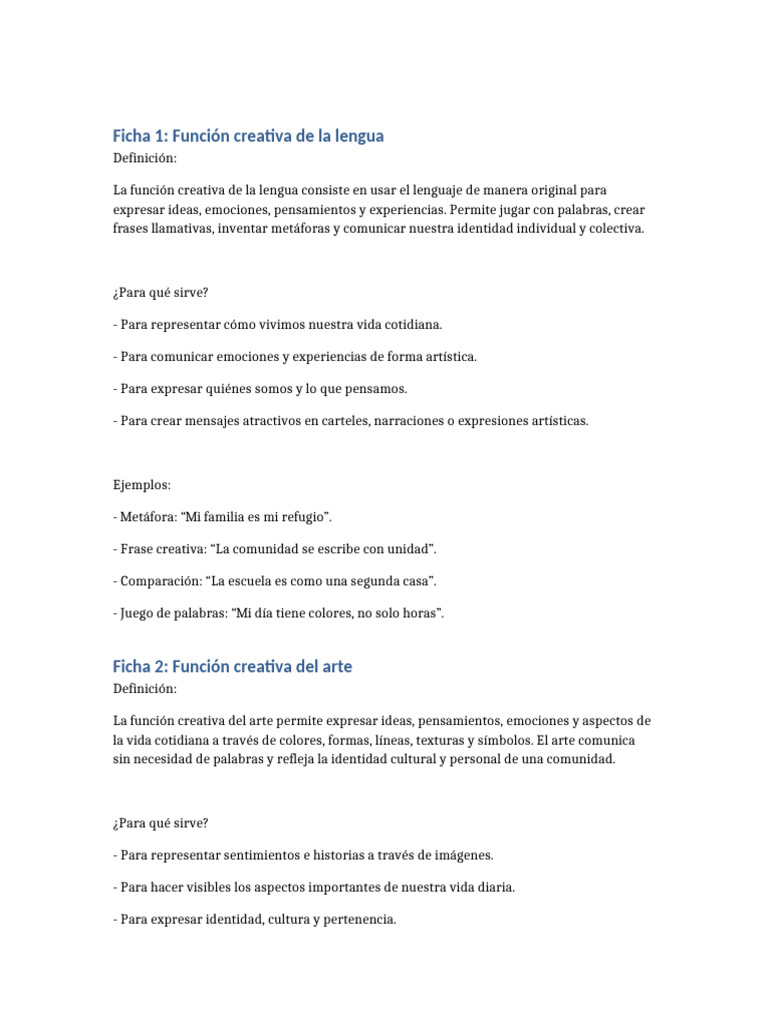 Creatividad en lengua y arte cotidiano | PDF | Los símbolos | Las emociones