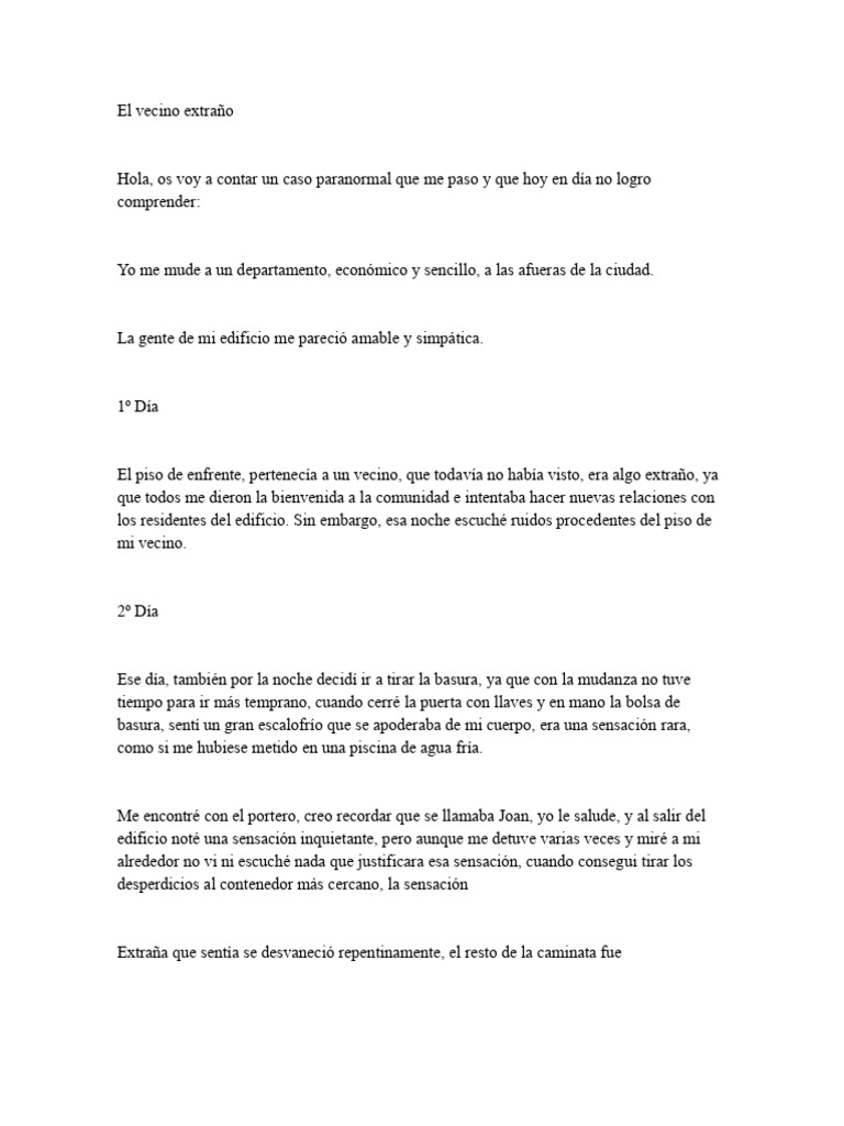 El misterio del vecino extraño | PDF
