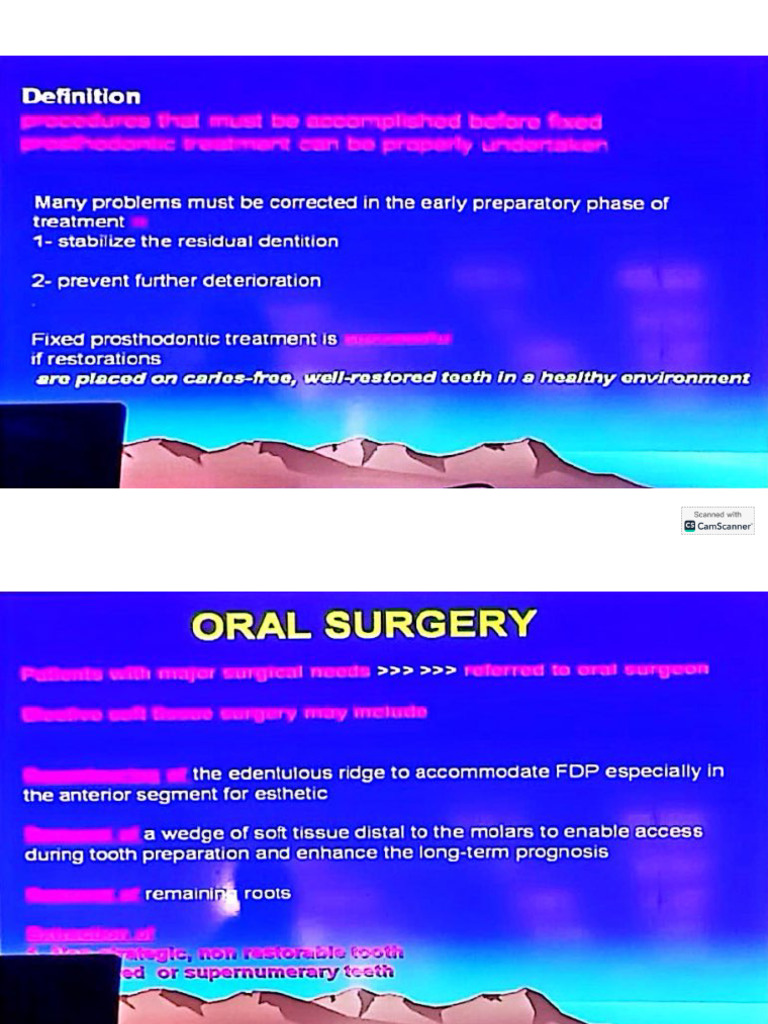 Mouth Preparation | PDF
