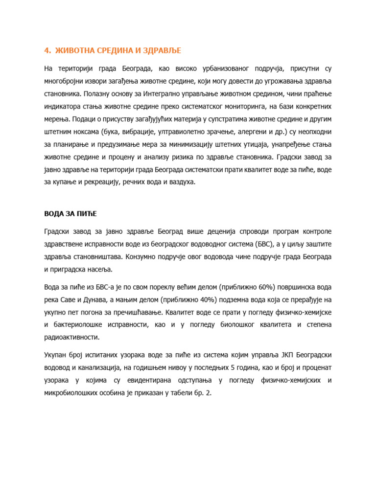 Zivotna Sredina I Zdravlje Ljudi 2020 | PDF