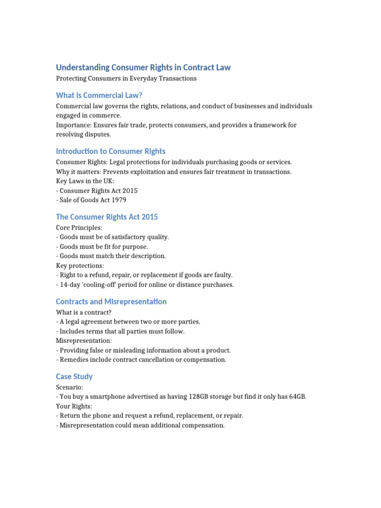 Consumer Rights Presentation | PDF