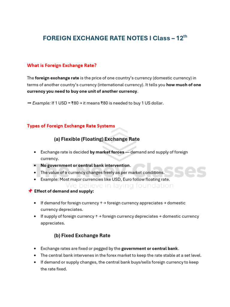 Understanding Foreign Exchange Rates | PDF | Exchange Rate | Currency ...