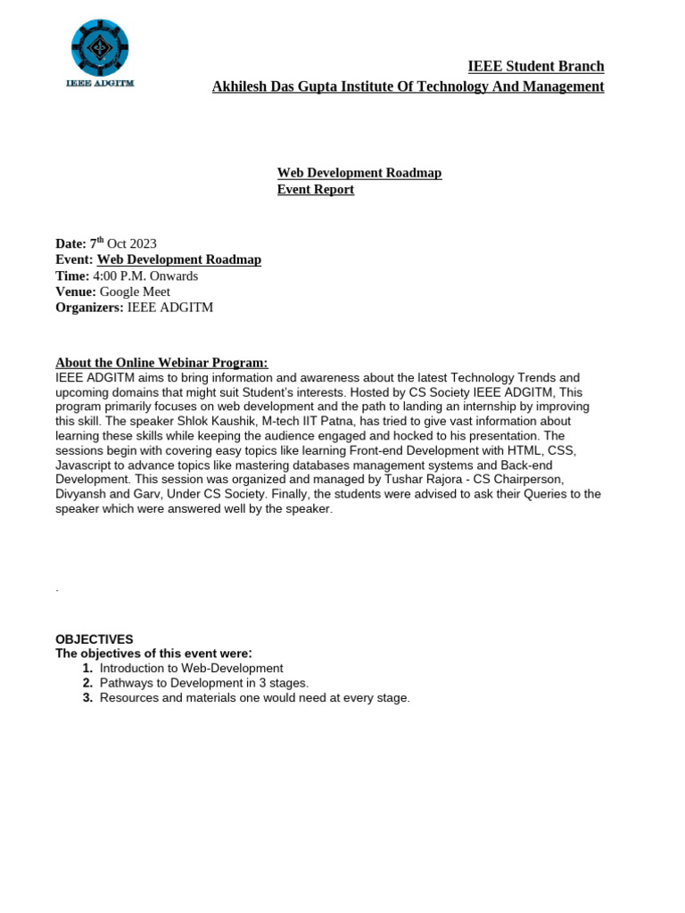 Roadmap To Full Stack Development | PDF