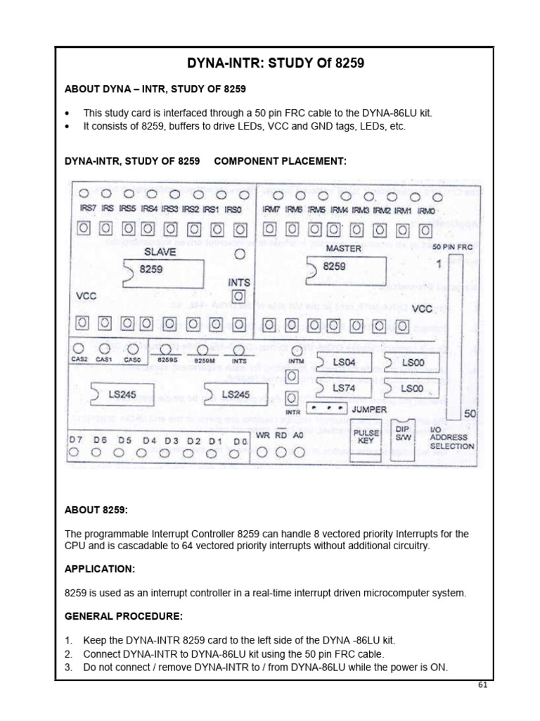 8259 Interrupt Controller Study Guide | PDF | Input/Output | Computer ...