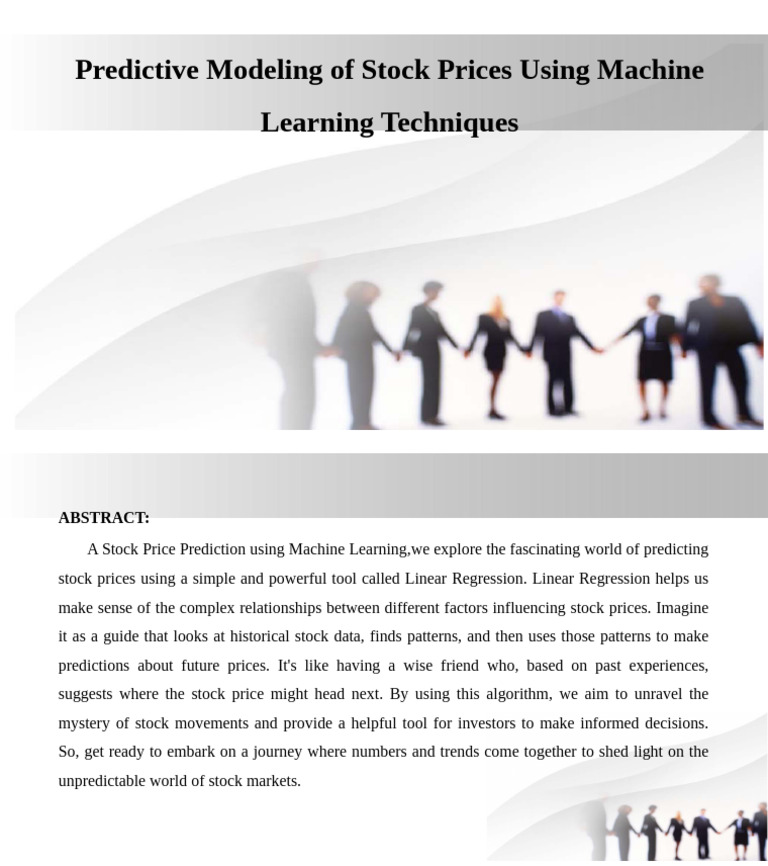Predictive Modeling of Stock Prices Using Machine Learning Techniques | PDF