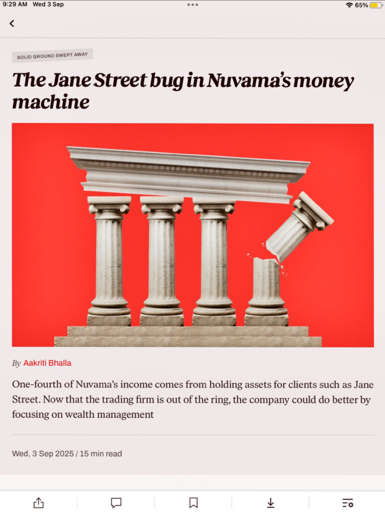 The Jane Street Bug in Nuvama's Money Machine - The Ken | PDF