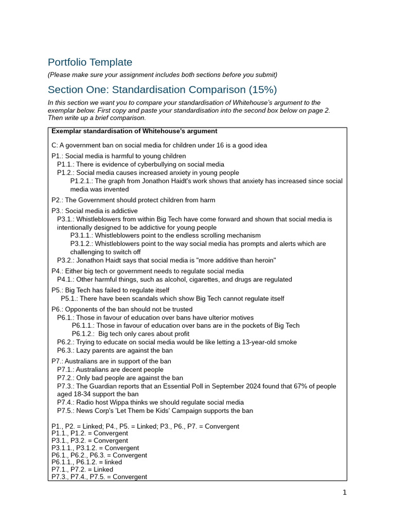 Phil1037 Portfolio Template | PDF | Argument | Fallacy
