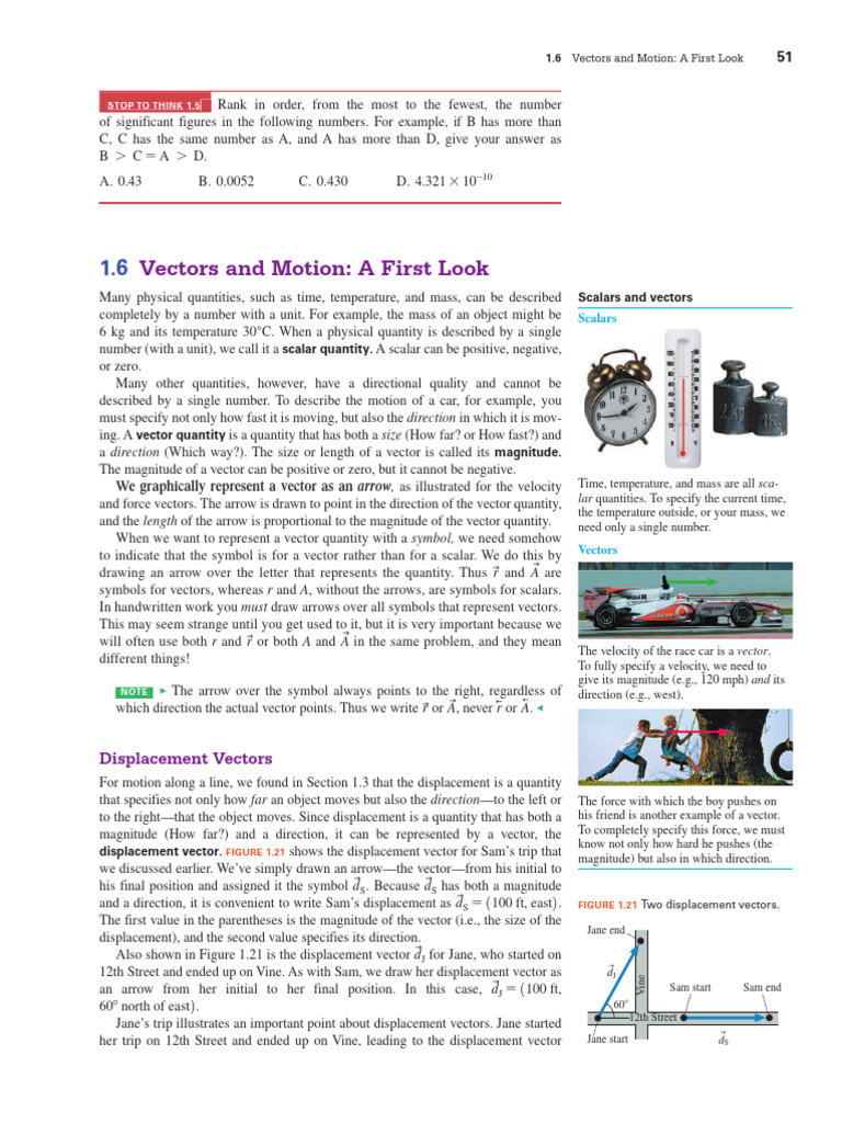 Unit 1.1 Scalars and Vectors | PDF | Euclidean Vector | Trigonometry