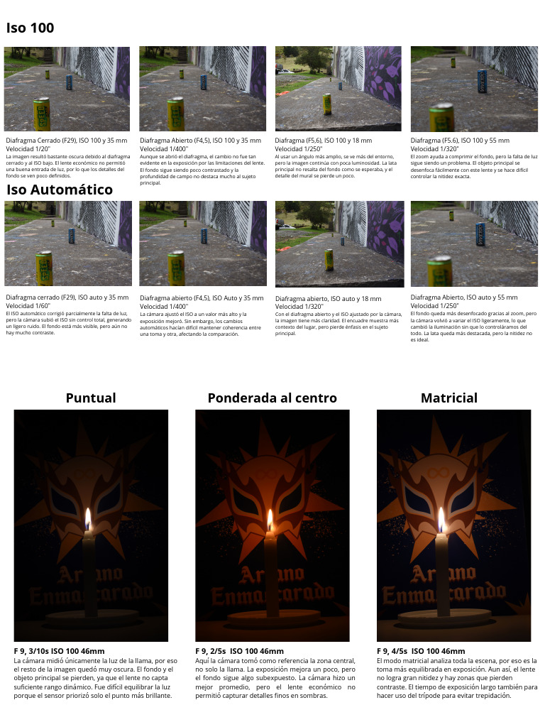 Efectos del ISO 100 en Fotografía | PDF | Exposición (fotografía) | Ligero