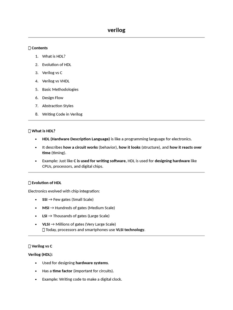 Verilog | PDF | Hardware Description Language | Vhdl