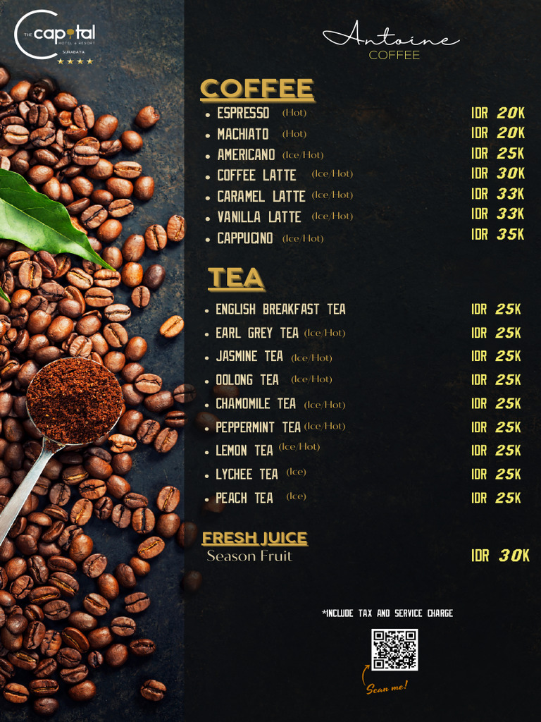 Capital Hotel Surabaya Menu Overview | PDF | Foods | Food And Drink
