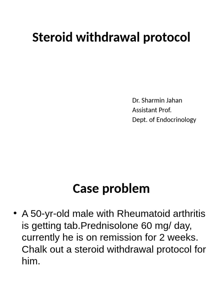 Steroid Withdrawal Protocol | PDF | Corticosteroid | Human Diseases And ...