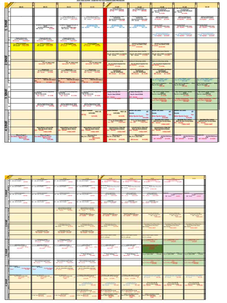 2025 2026 Guz Ders Programi | PDF