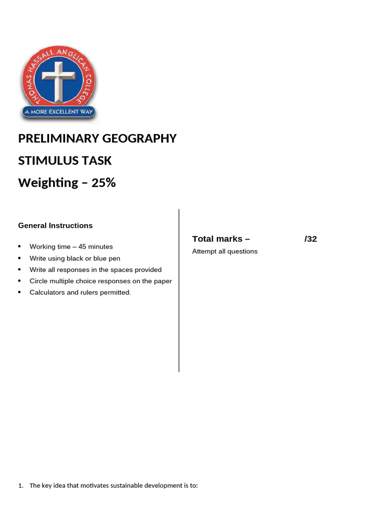 Year 11 Geo 2022 - Assessment Task 1b - Stimulus Based Task | PDF | Stratosphere | Atmosphere Of ...