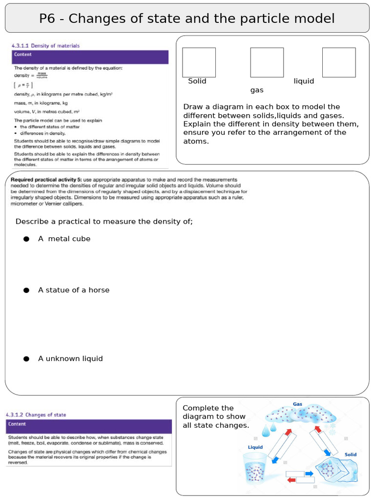 AQA GCSE Physics Paper 1 - Particles and Internal Energy Revision ...