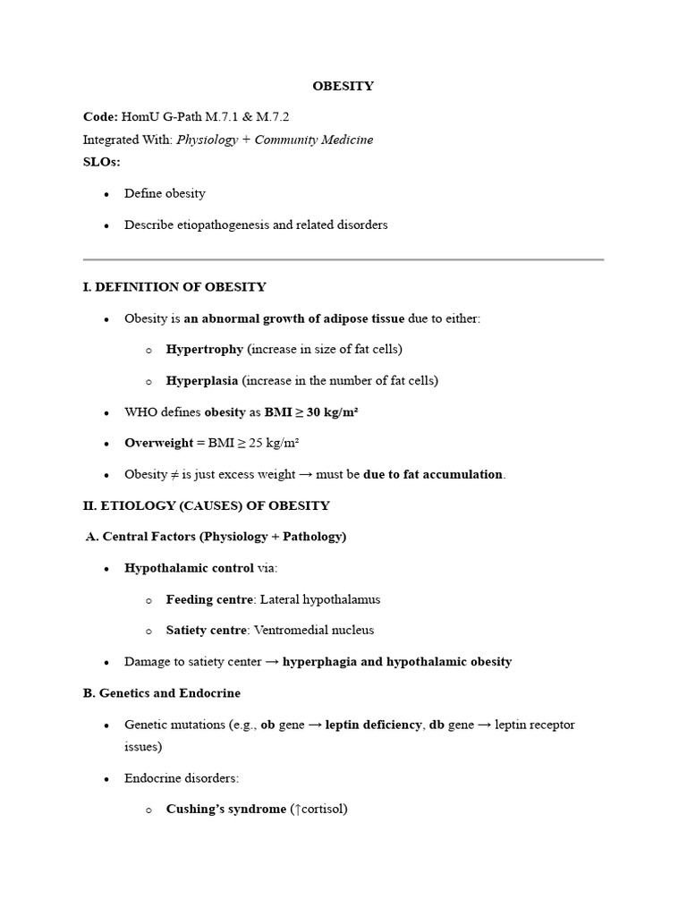 Obesity | PDF | Adipose Tissue | Obesity