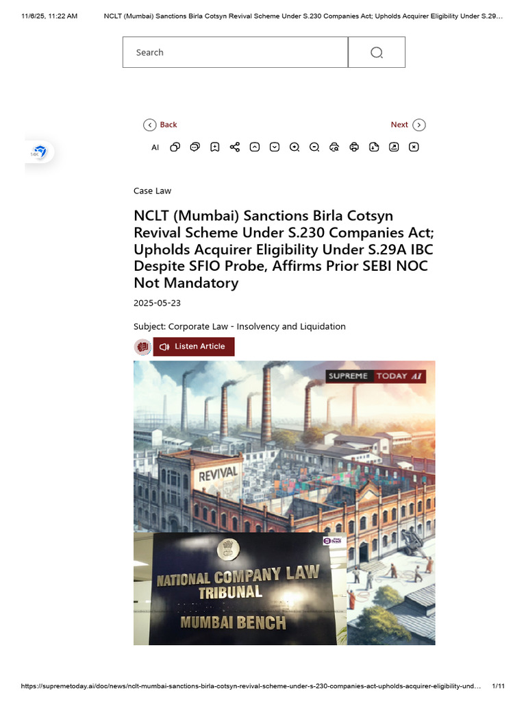 20250109-Revelant Documents - Anil Goel Liquidator of Birla Cotsyn ...