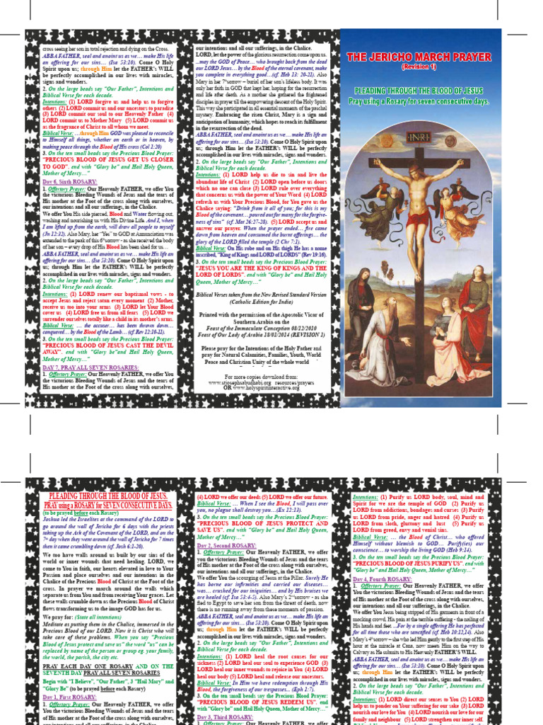 Jericho March Prayer Rev 2 | PDF | Rosary | God The Father
