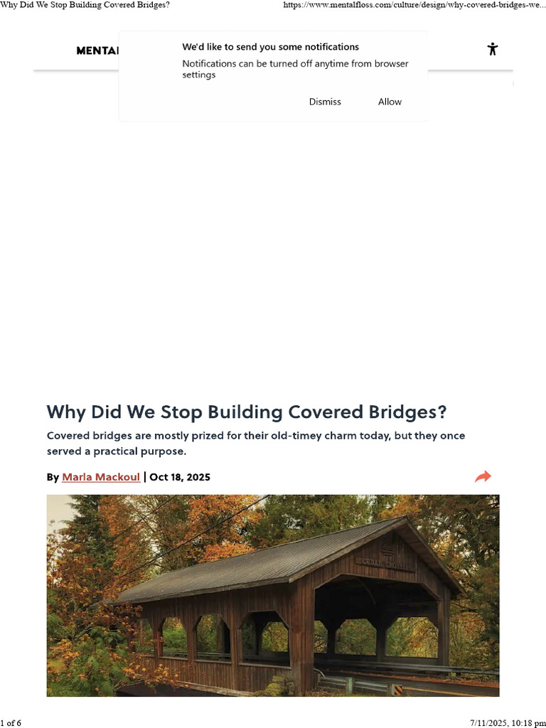 We Stop Building Covered Bridges | PDF