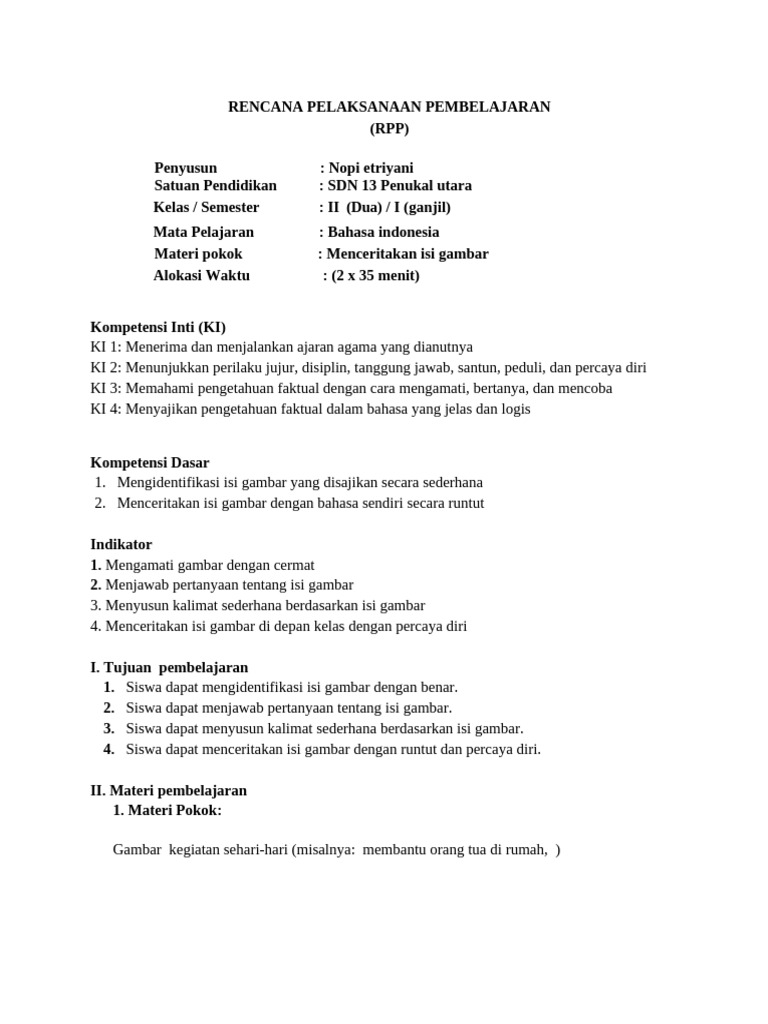 RPP 2 Siklus 2 | PDF