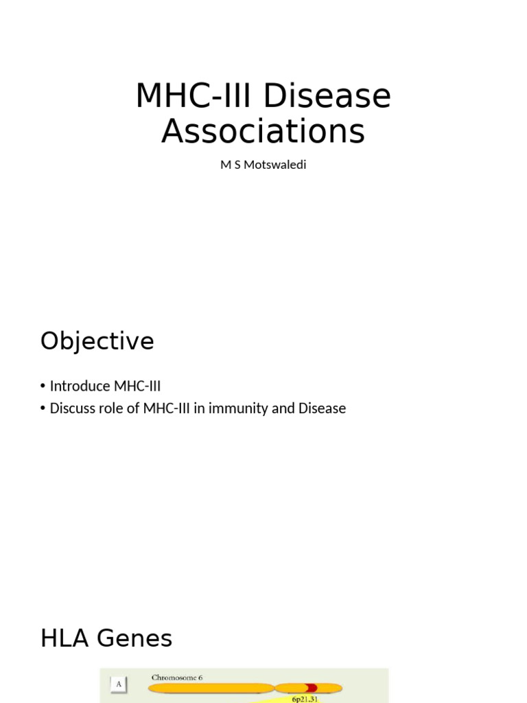 MHC-III Role in Disease and Immunity | PDF | Immune System | Major ...