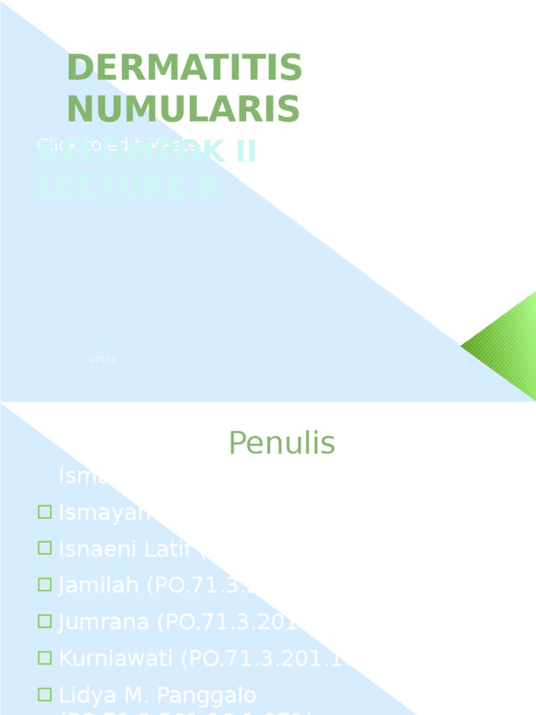 Dermatitis Numularis | PDF