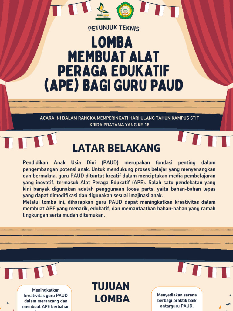Lomba APE Kreatif untuk Guru PAUD | PDF