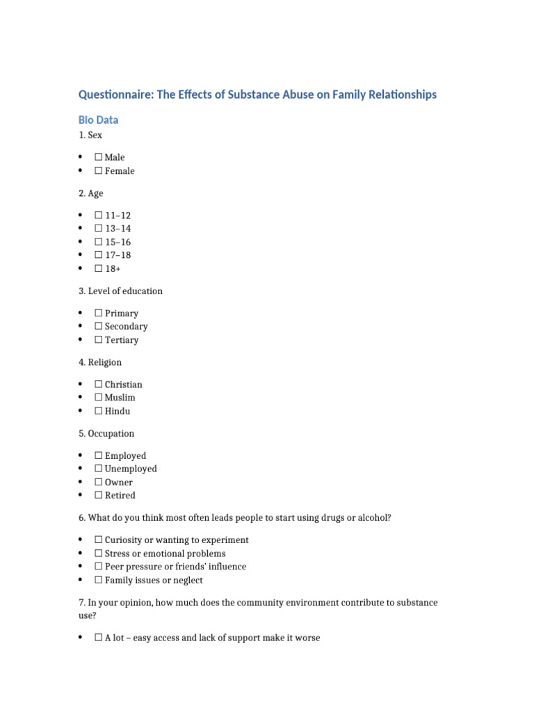 Substance Abuse's Impact on Families | PDF | Substance Abuse | Mental ...