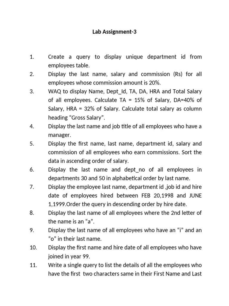 DBMS LAB {Assignment 3) | PDF | Databases | Data