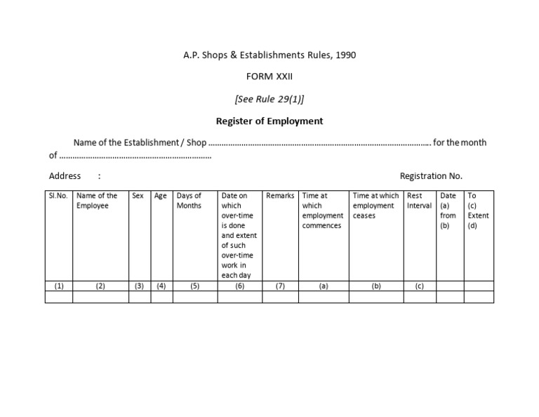 Register of Employment | PDF
