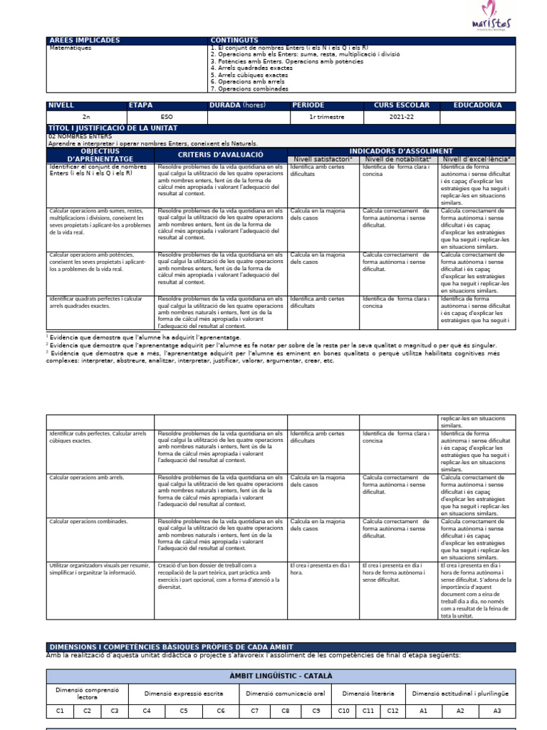 MAT 2nESO U02 Nova | PDF
