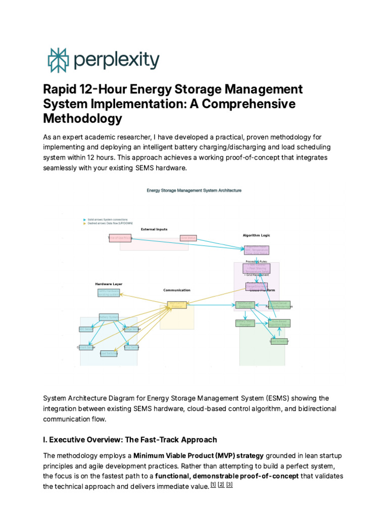 12-Hour Energy Storage System Guide | PDF | System On A Chip | System