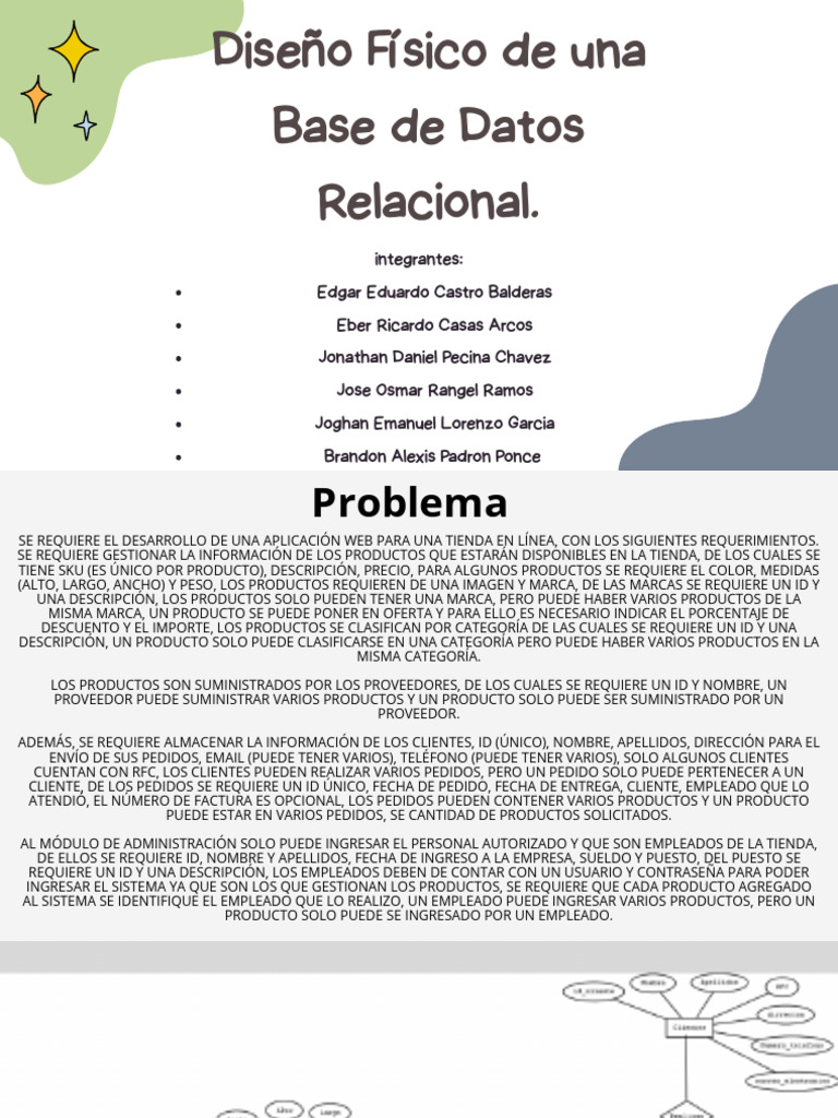 Diseño Físico de La Base de Datos Equipo 6 | PDF | Bases de datos | Gestión de tecnología de la ...