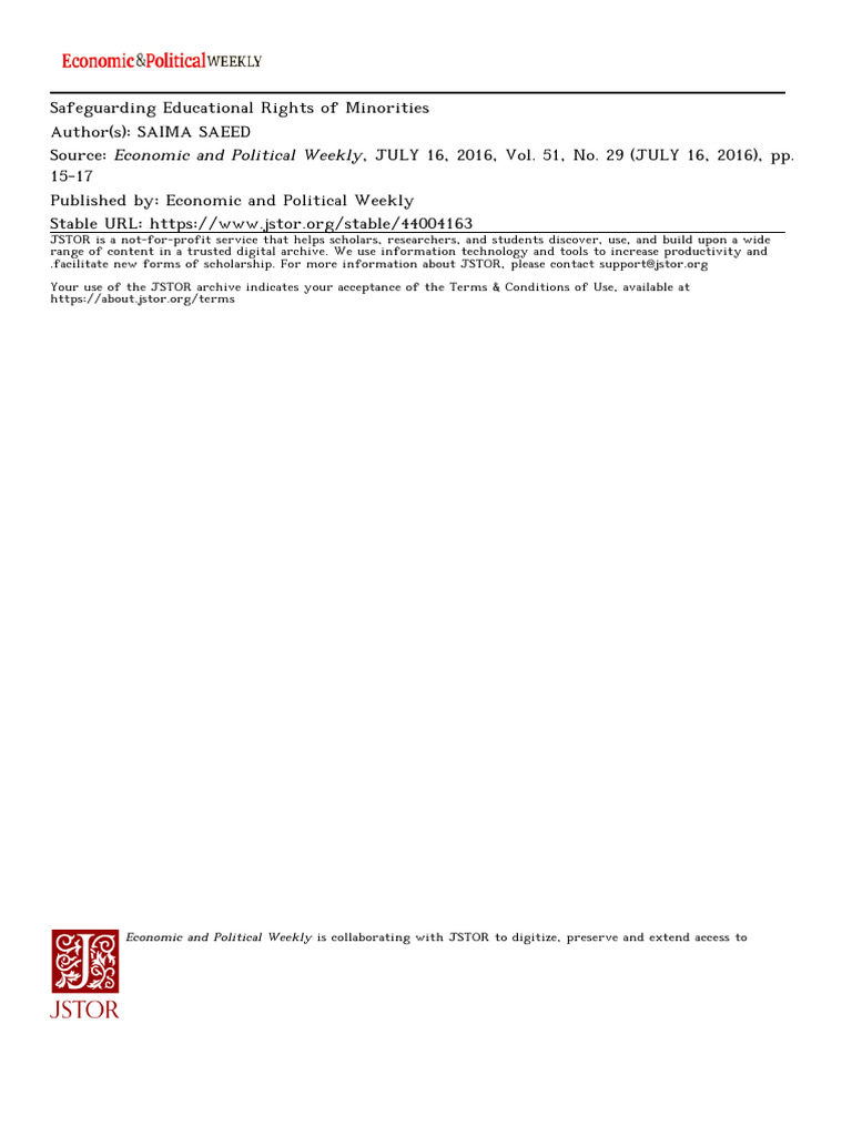 Protecting Minority Educational Rights | PDF