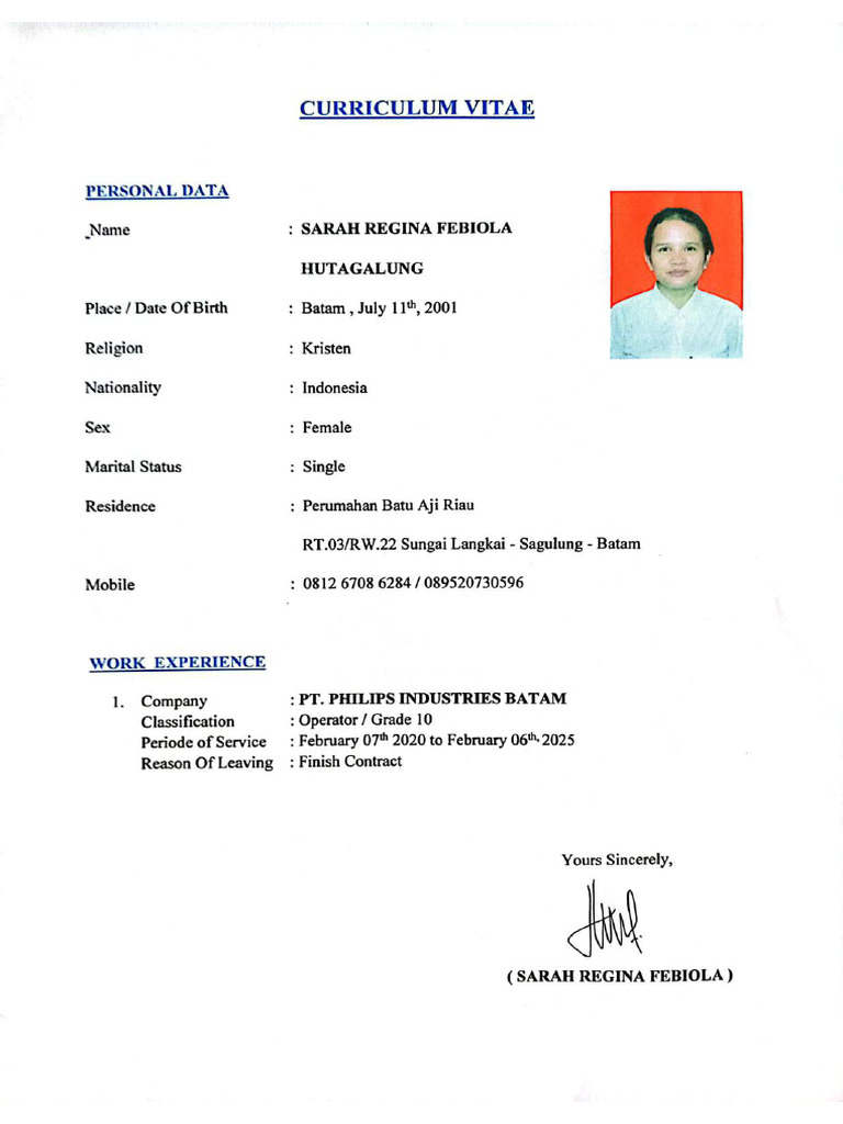 Sarah Regina FH PDF | PDF