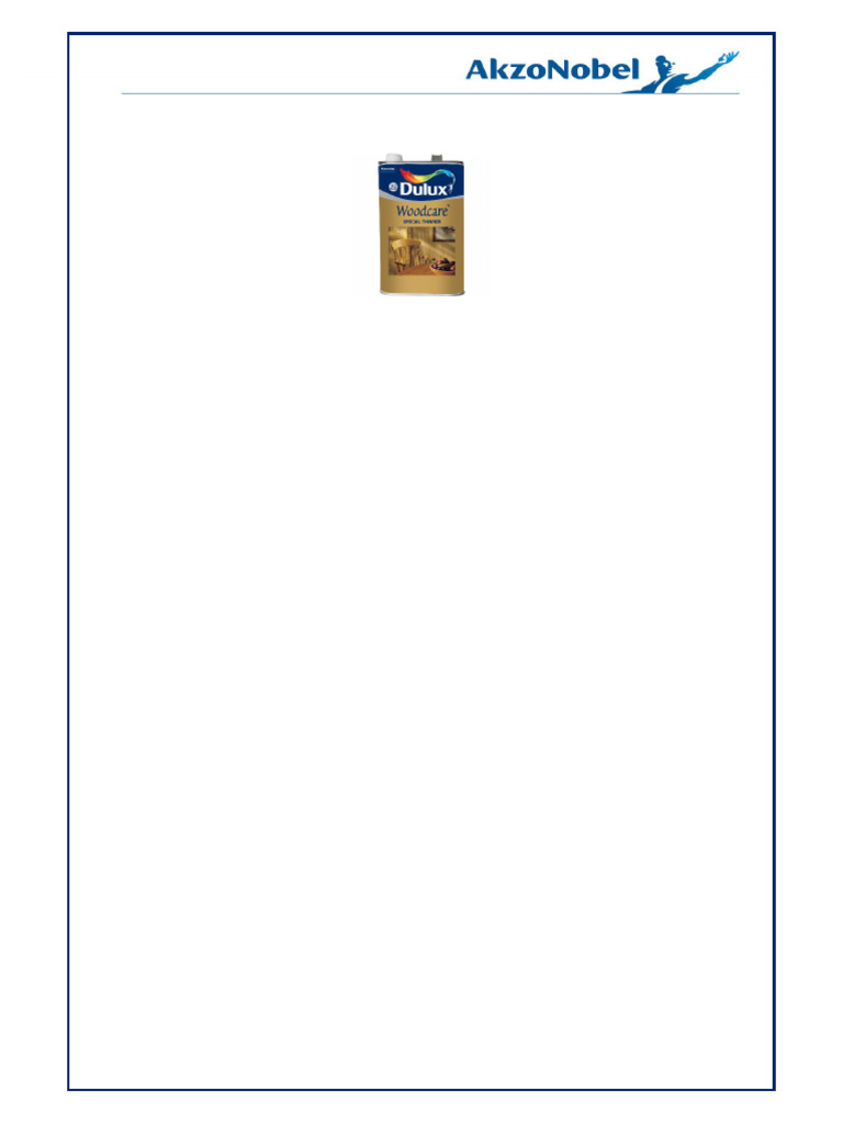 DX Woodcare Special Thinner-TDS | PDF | Paint | Solvent