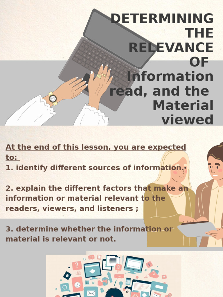 Evaluating Information Relevance and Accuracy | PDF | News | Information