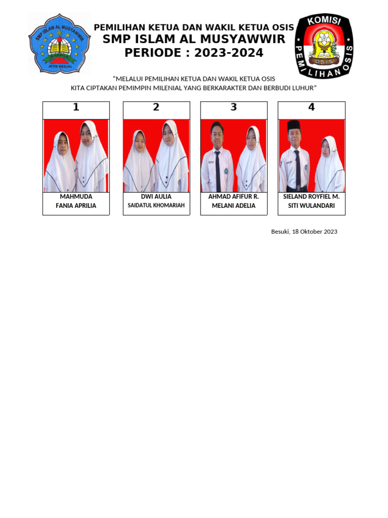 Banner Pemilu Osis 2023-2024 | PDF