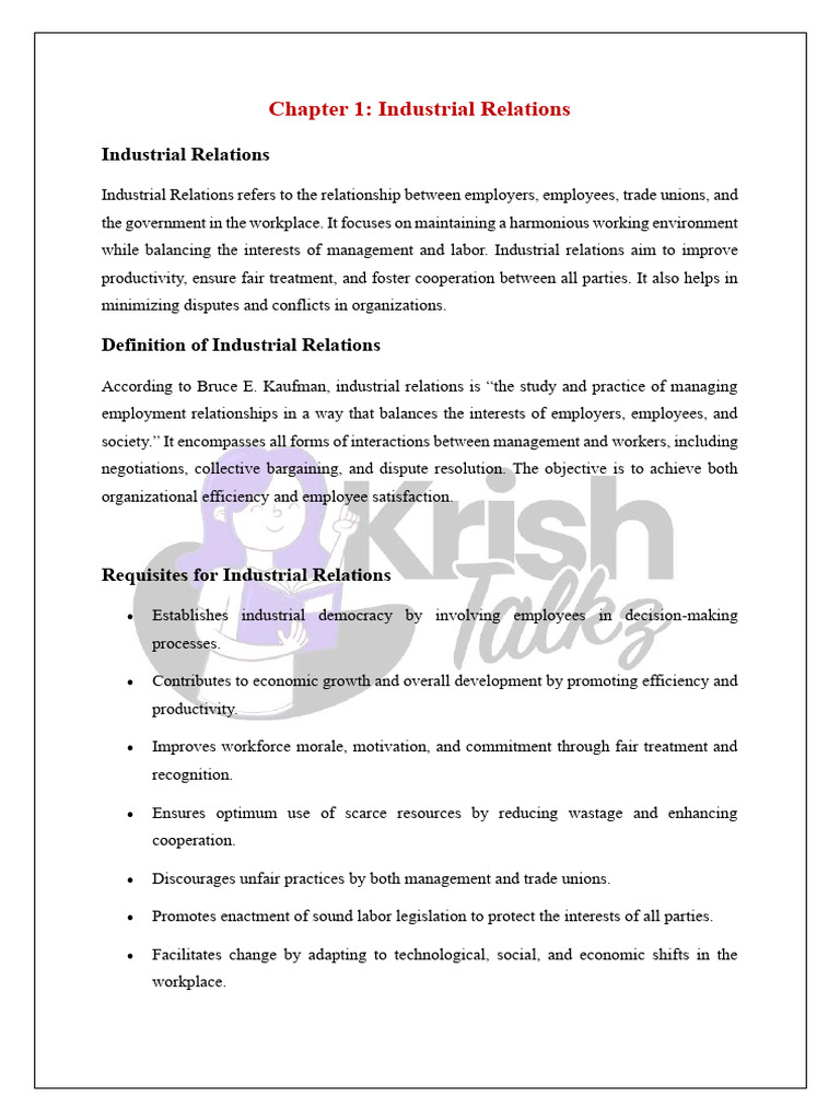 Understanding Industrial Relations Dynamics | PDF | Collective ...