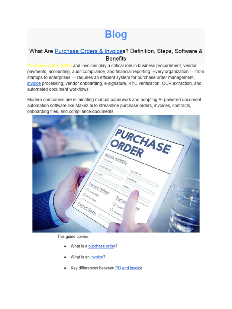 Purchase Orders & Invoice | PDF | Accounts Payable | Invoice