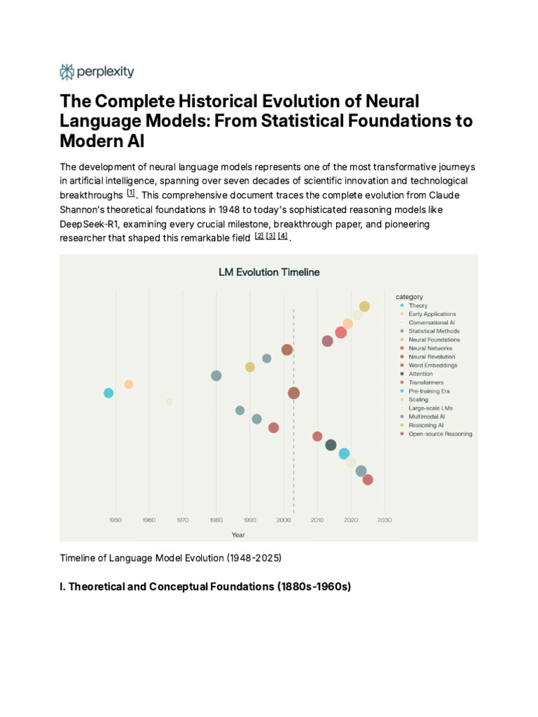 The Complete Historical Evolution of Neural Langua | PDF | Artificial ...